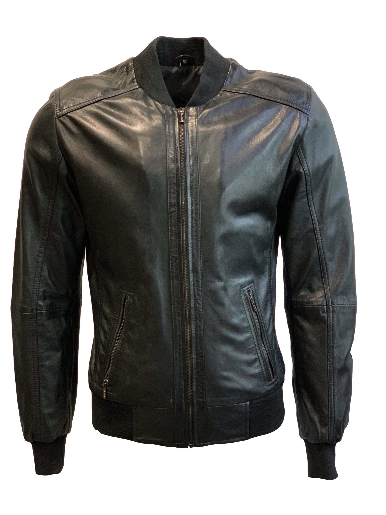 Zwart baseball jack Heren - 100% echt leer – BK Leder