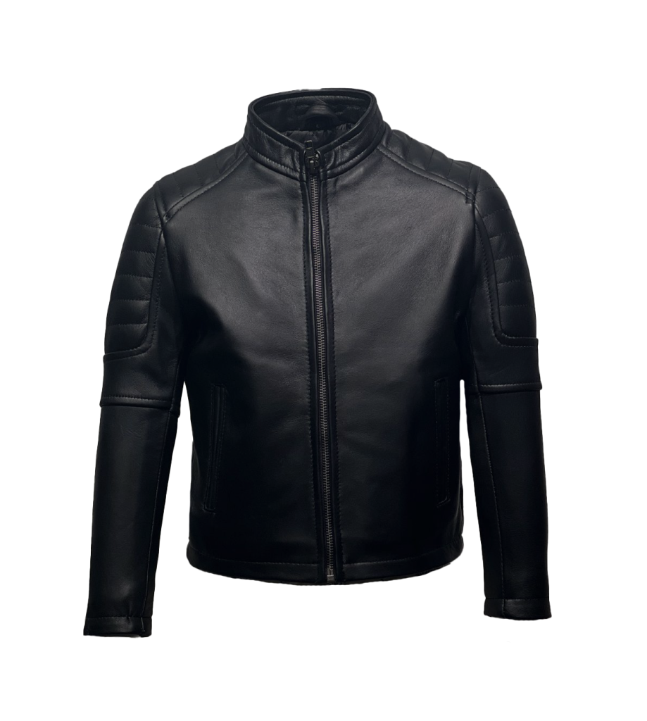 Jongens zwarte leren jas -Rino – BK Leder