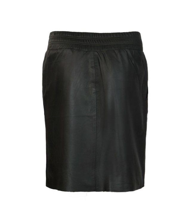 Echt leren zwart korte rok - Bea – BK Leder